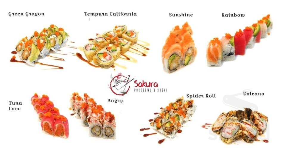 Menu for Sakura Poke Bowl & Sushi in Virginia Beach, VA | Sirved