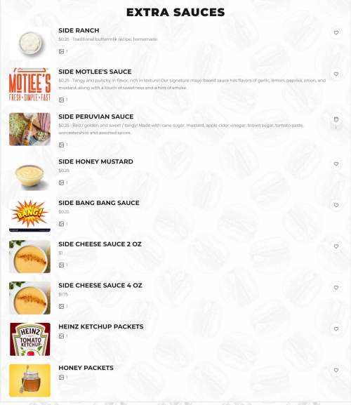 MotLee's menu in Macclenny, Florida, USA