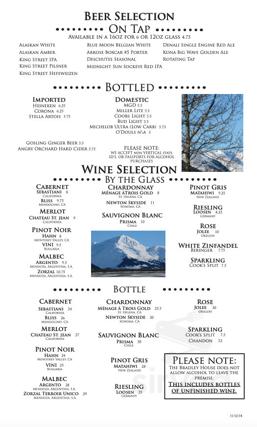 Manhattan Restaurant & Lounge Menu - Anchorage, Alaska | Sirved