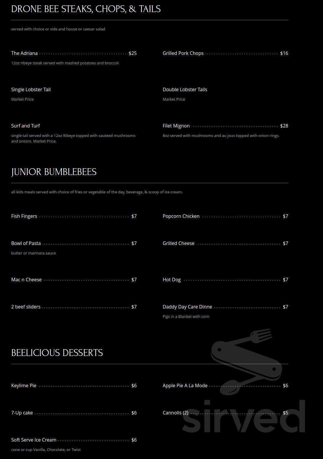 The Hive Waterfront Restaurant & Tiki menus in Lantana, Florida, United ...