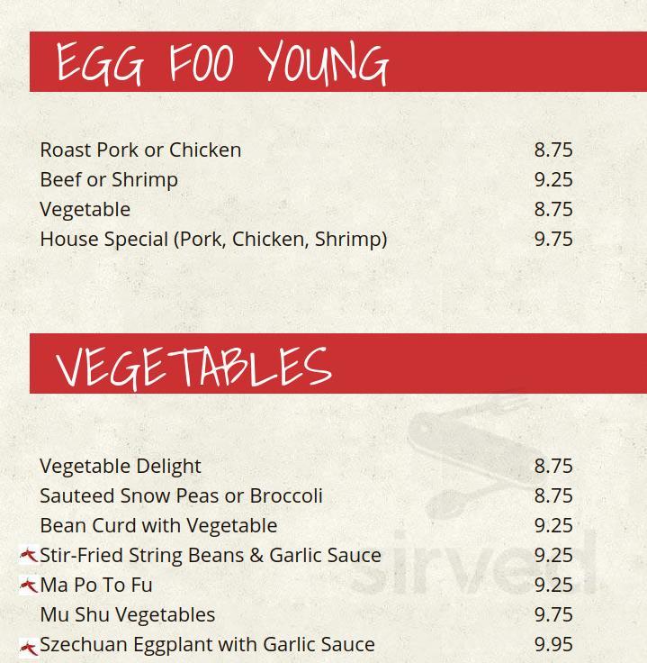 Canton House Chinese Restaurant menu in Stuart, Florida, USA