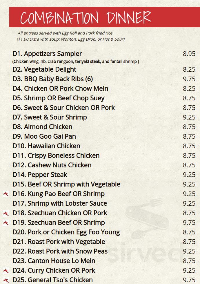 Menu - Stuart FL's Canton House Chinese Restaurant | Sirved
