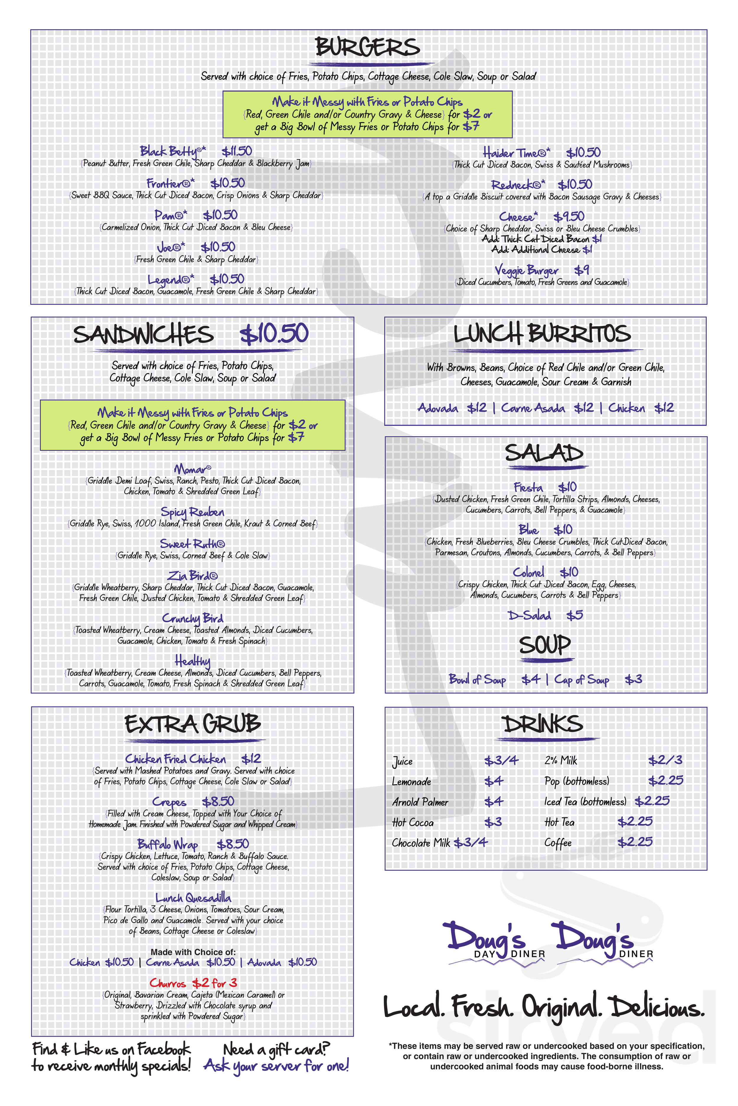 Doug s Day Diner Boulder Menu In Boulder Colorado USA Doug s Day Diner Boulder Menu In Boulder Colorado USA