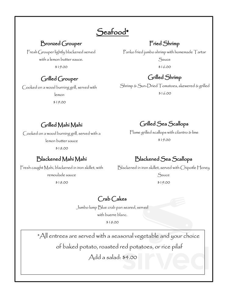 THE 406 menu in Live Oak, Florida, USA