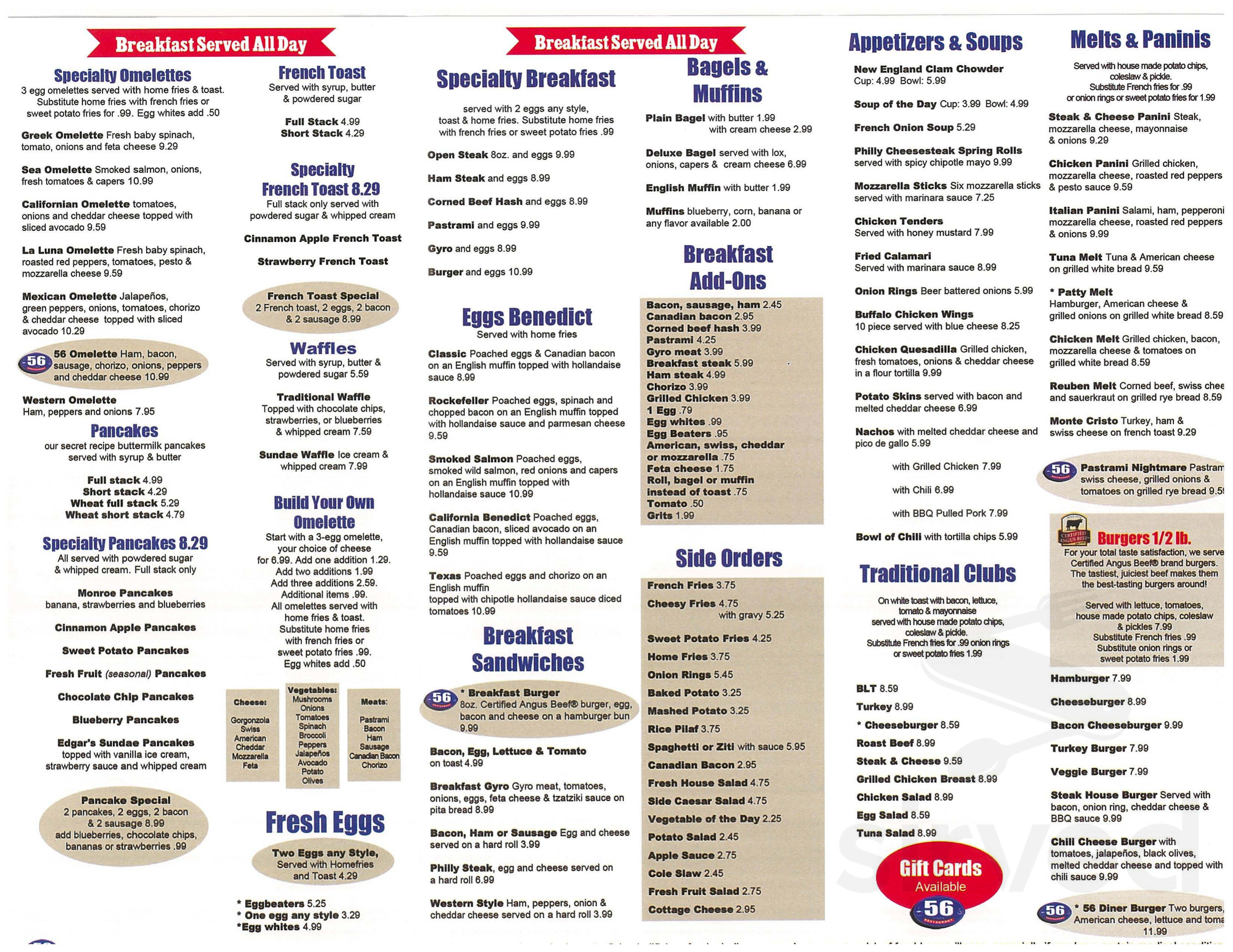 56 Diner menus in Branford, Connecticut, United States
