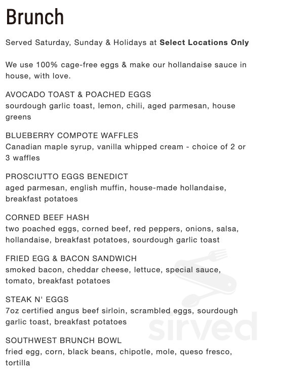 Menu - Abbotsford BC's Browns Socialhouse Sunshine Hills | Sirved