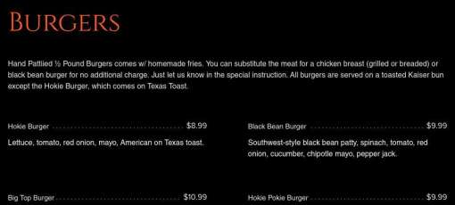Menu for Hokie House Restaurant in Blacksburg, VA | Sirved