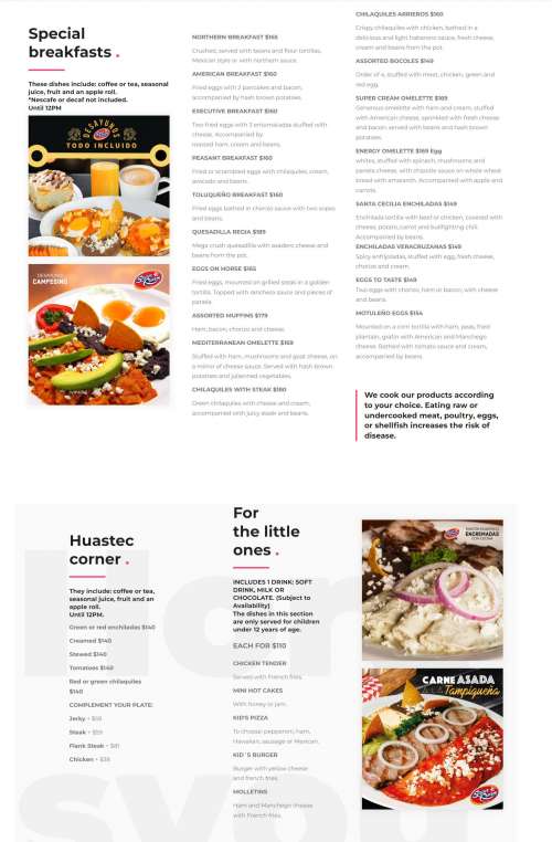 Super Cream menu in Brownsville, Texas, USA