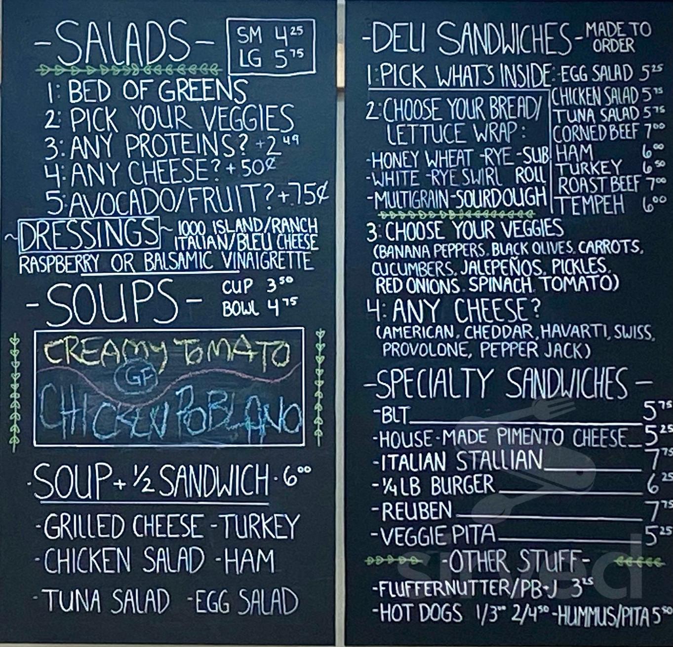 Menu for Washington Perk & Provisions in Winston-Salem, NC | Sirved