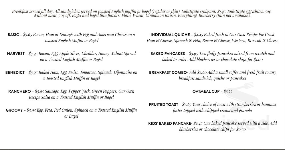 The Butcher Shoppe / Big Oak Cafe menu in Chambersburg, Pennsylvania, USA