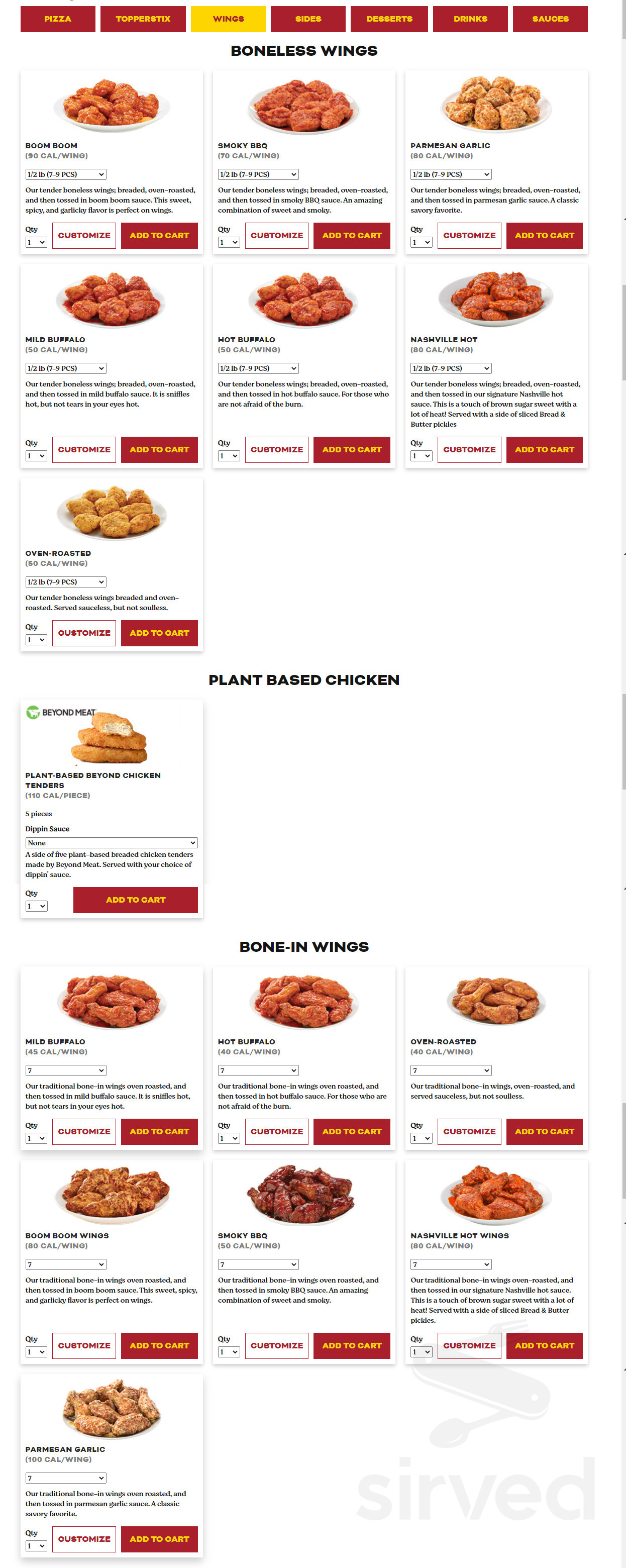 Menu - Alexandria VA's Toppers Pizza | Sirved