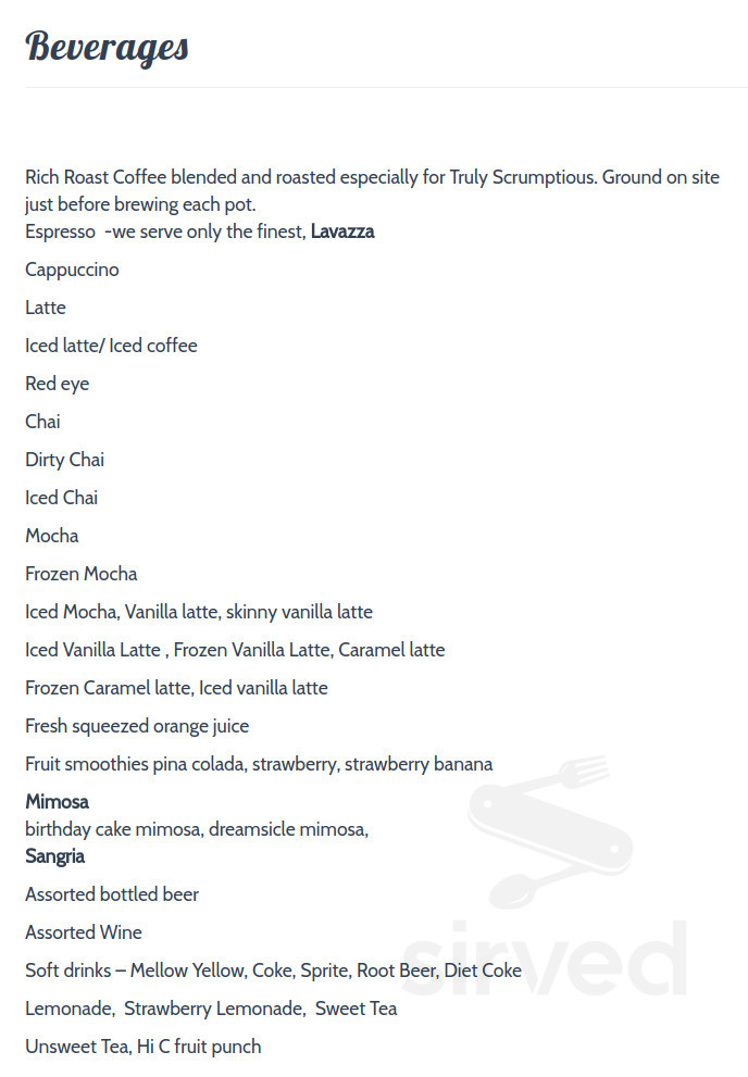Menu - Fort Myers Beach FL's Truly Scrumptious Cafe + Ice Cream | Sirved