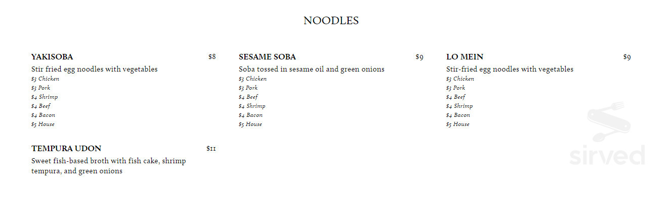 KIYOMI menu in Chicopee, Massachusetts, USA