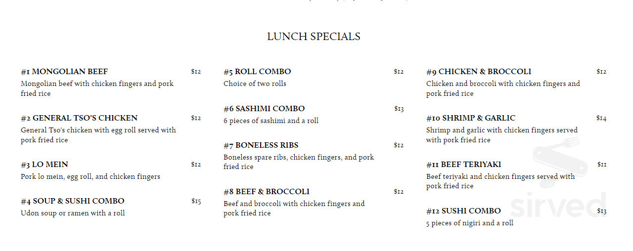 KIYOMI menu in Chicopee, Massachusetts, USA