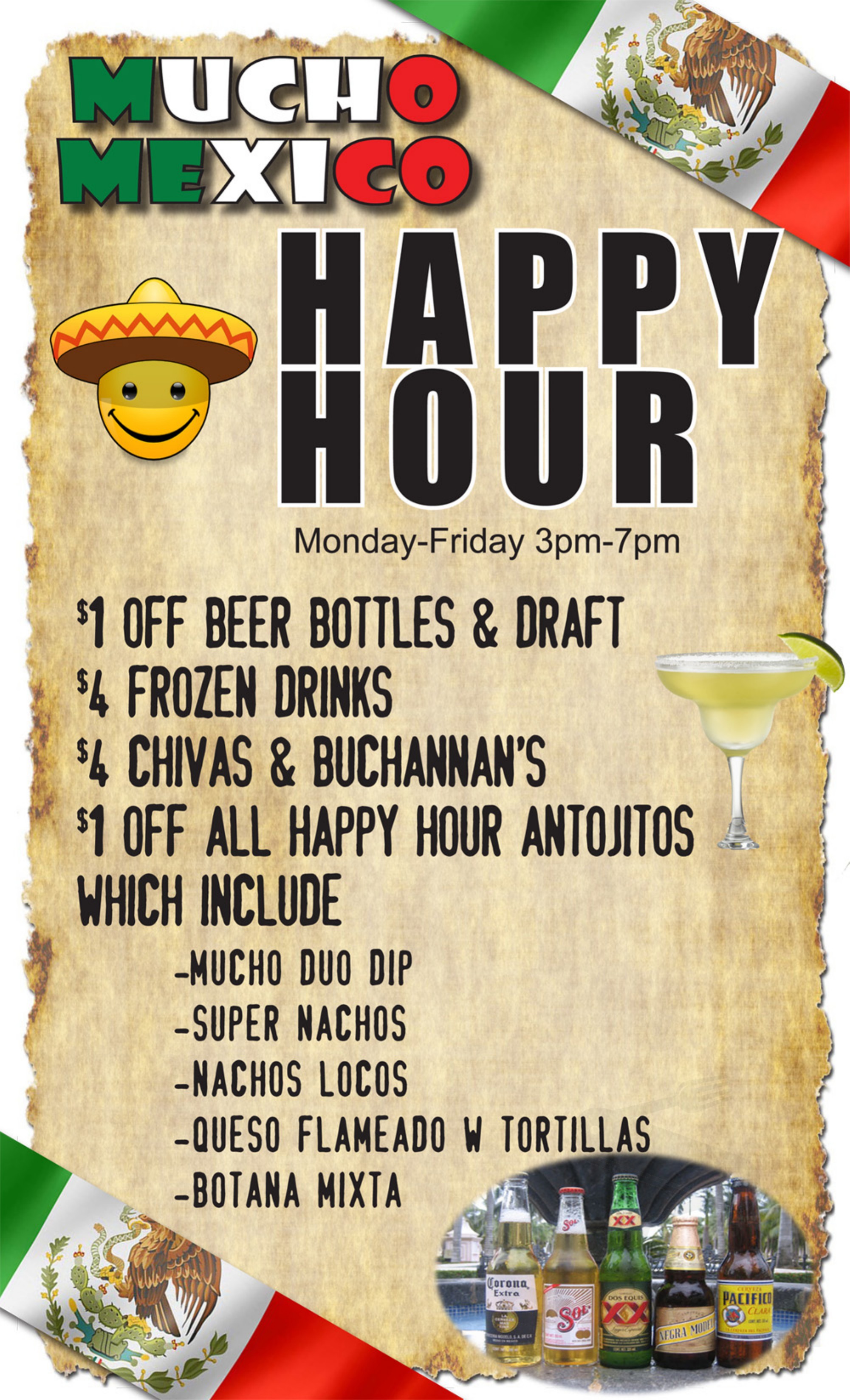 Mucho Mexico menu in Houston, Texas, USA