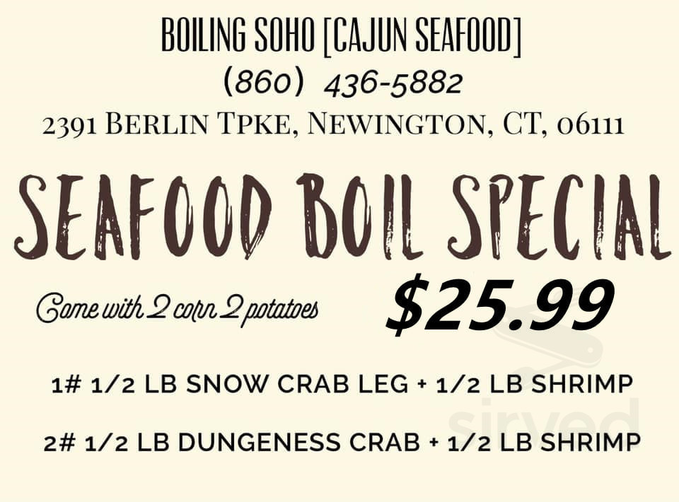 Boiling SOHO - Newington menu in Newington, Connecticut, USA
