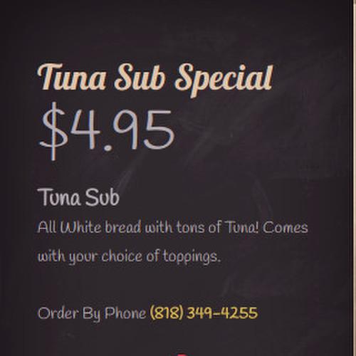 My Hero Sandwiches menu in Northridge, California, USA