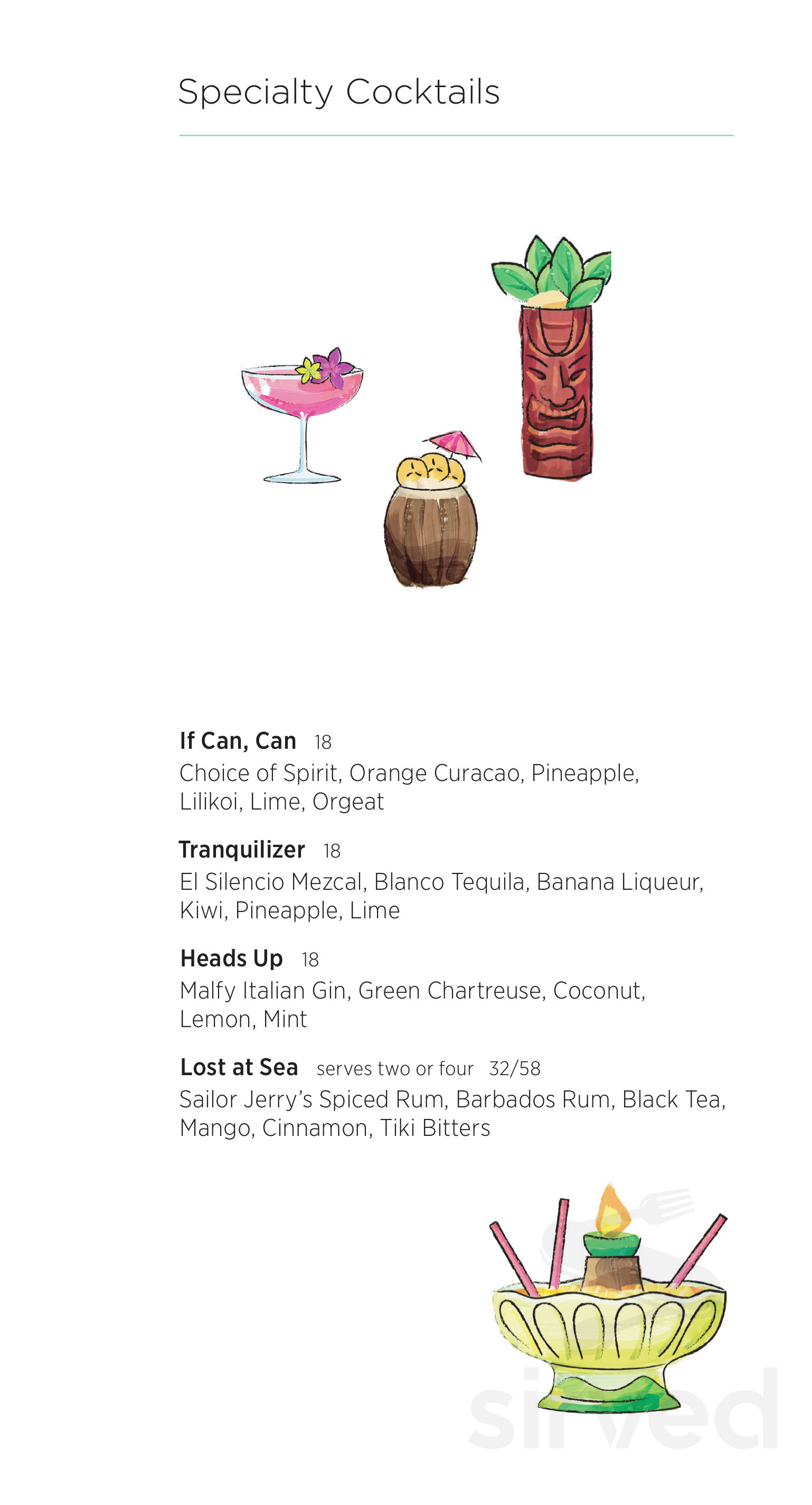 Mina's Fish House menu in Kapolei, Hawaii, USA