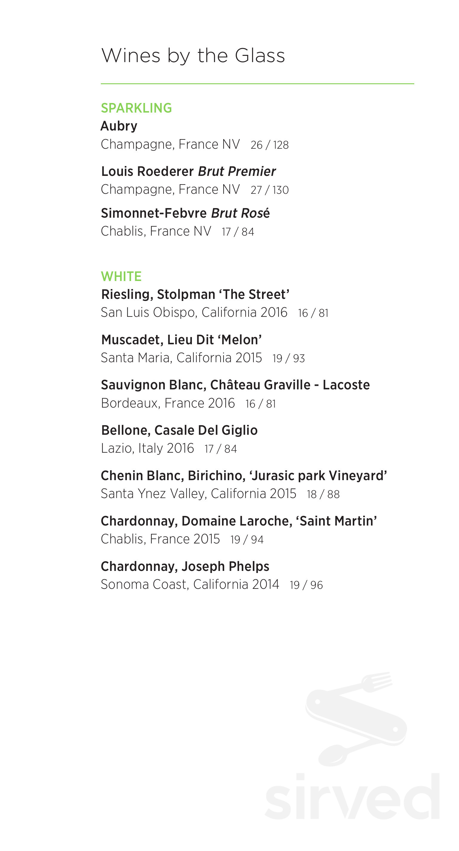 Mina's Fish House menu in Kapolei, Hawaii, USA