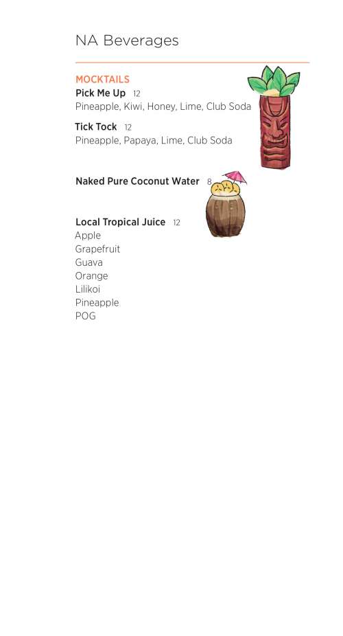 Mina's Fish House menu in Kapolei, Hawaii, USA