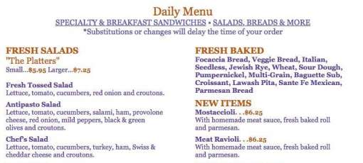 Menu for Troy Deli in Troy, MI | Sirved