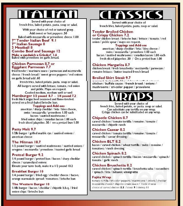 Menu - Homer Glen IL's Chesdan's Pizzeria and Grille | Sirved