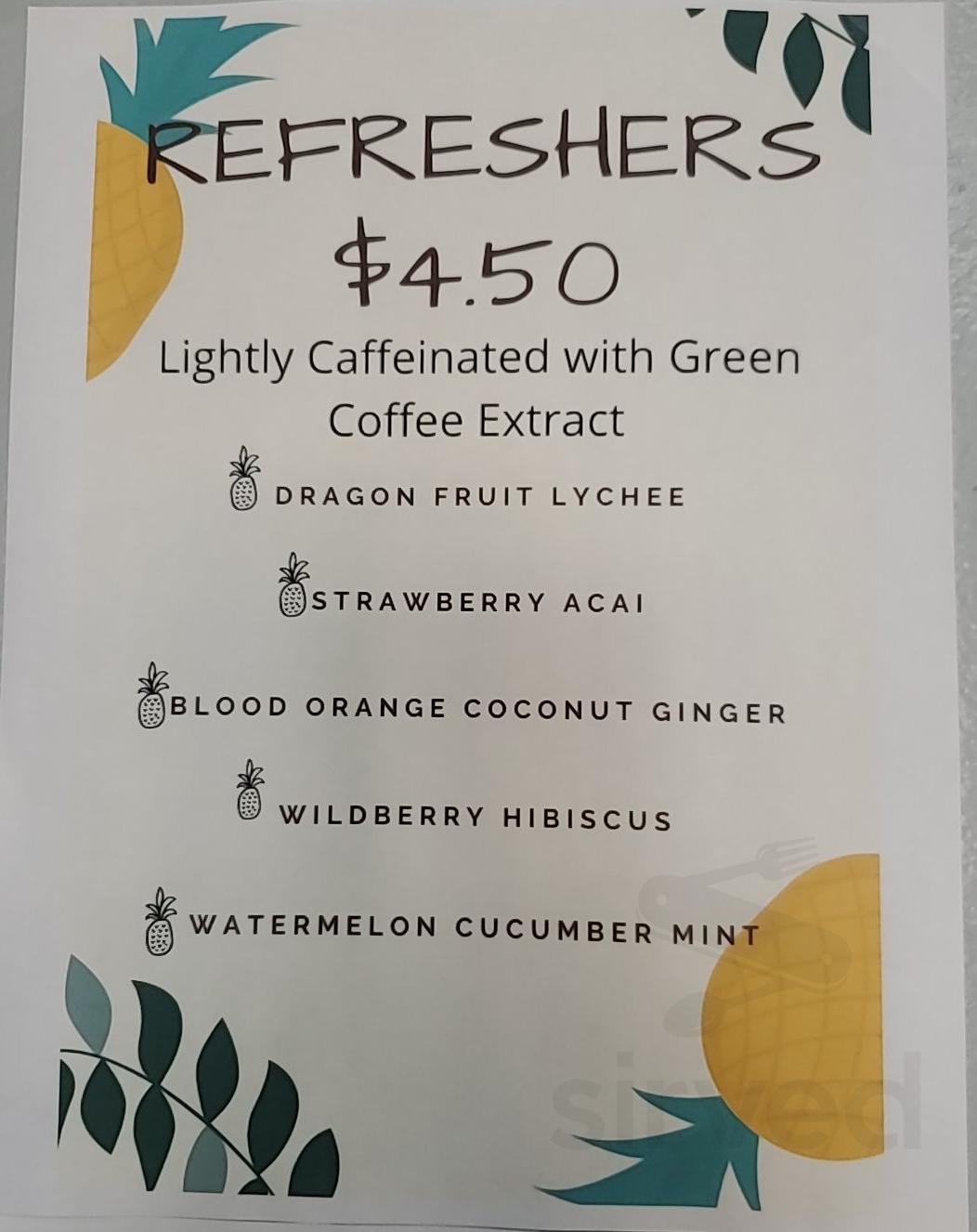 Hydration Station menu in Long Beach, Mississippi, USA