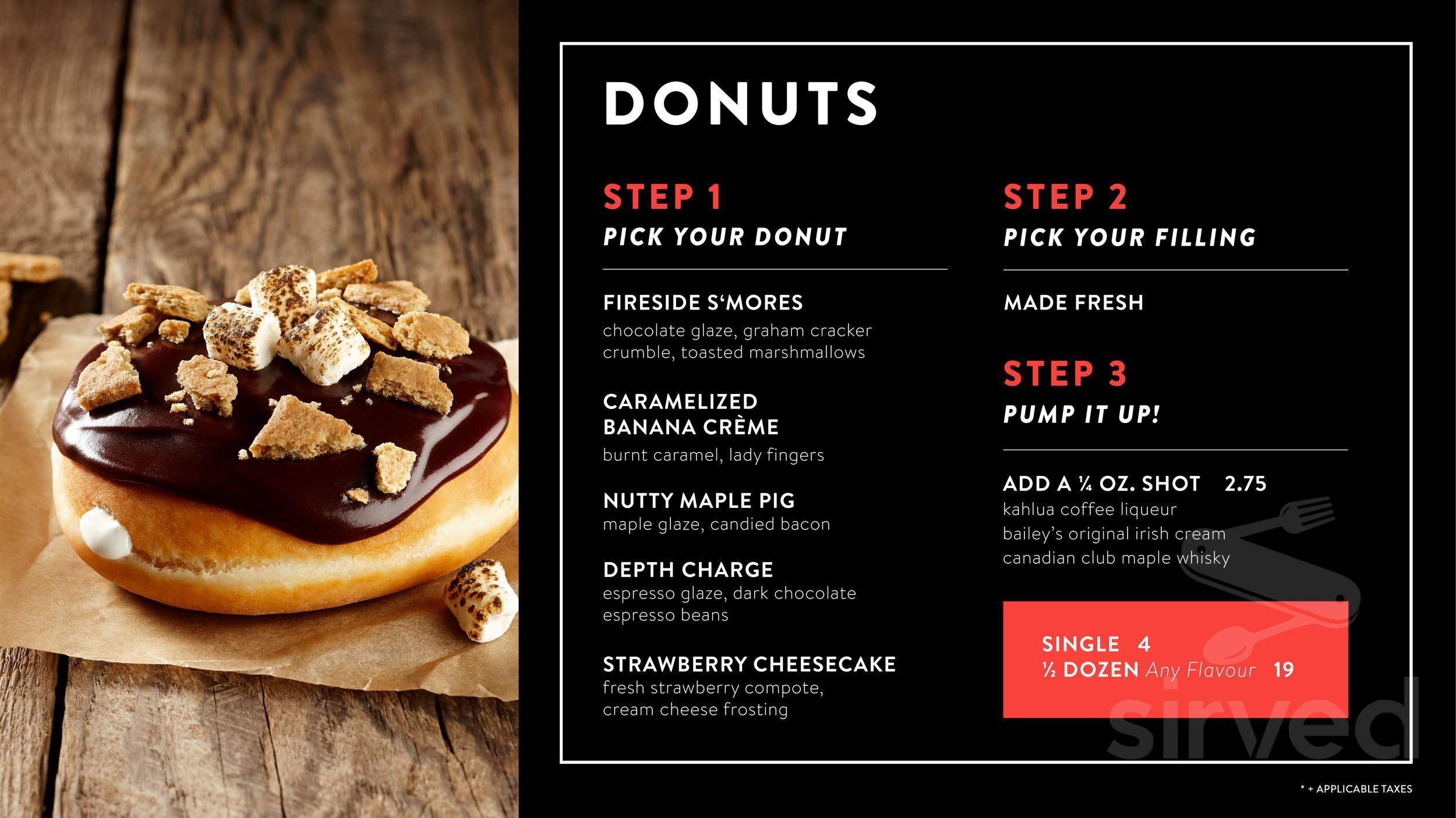 Menu - Burnaby BC's The Rec Room at Brentwood | Sirved