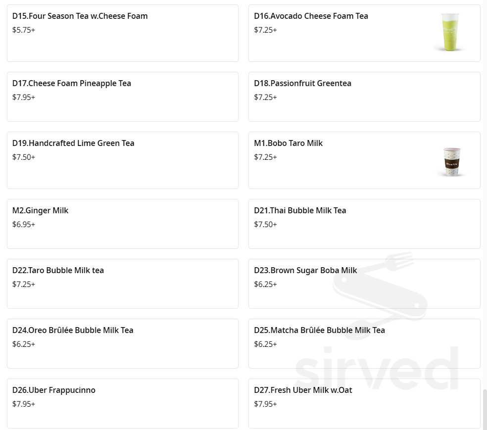 Mango Mango Dessert - Edison menu in Edison, New Jersey, USA