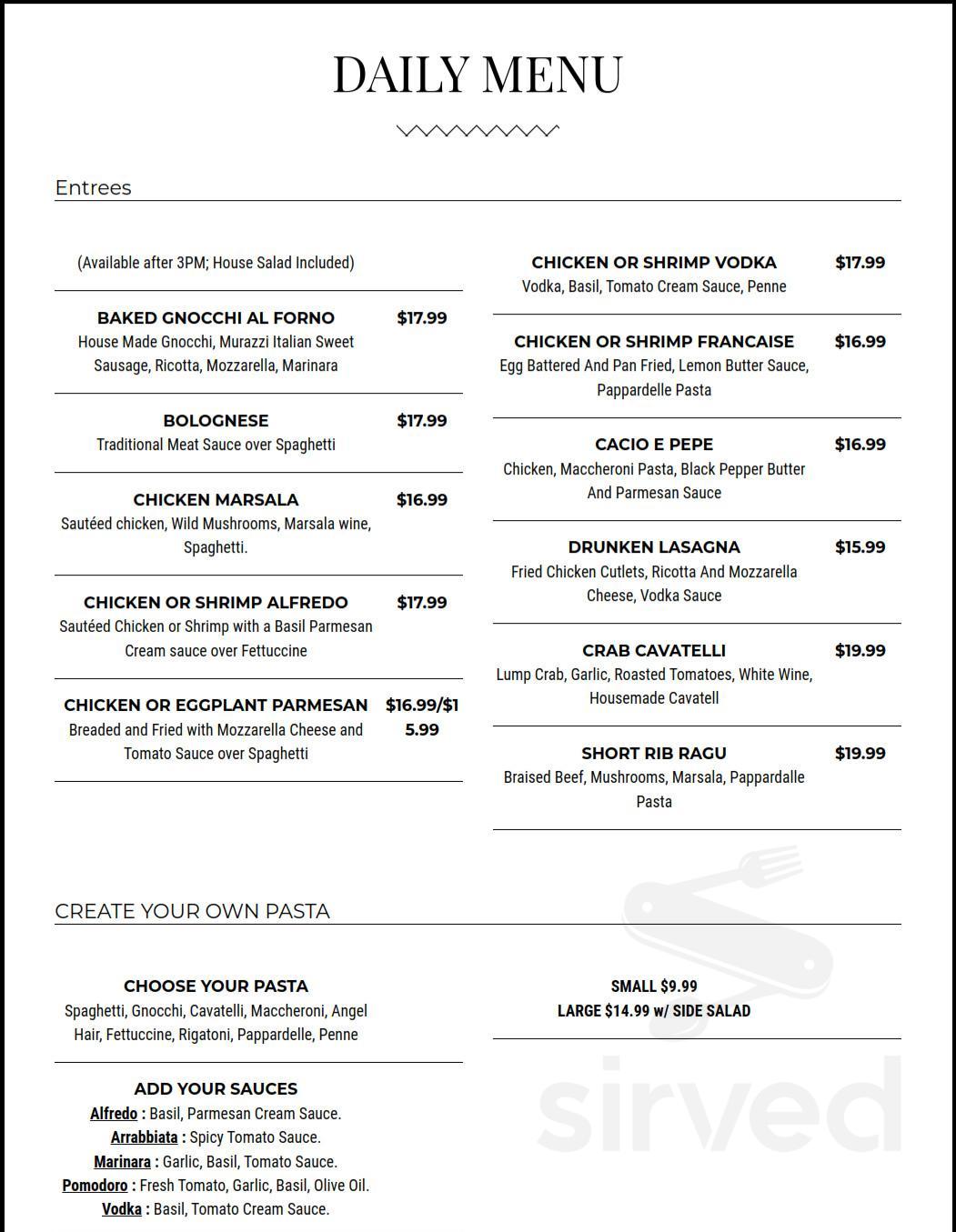 Suraci's Italian Cafe menu in Forty Fort, Pennsylvania, USA