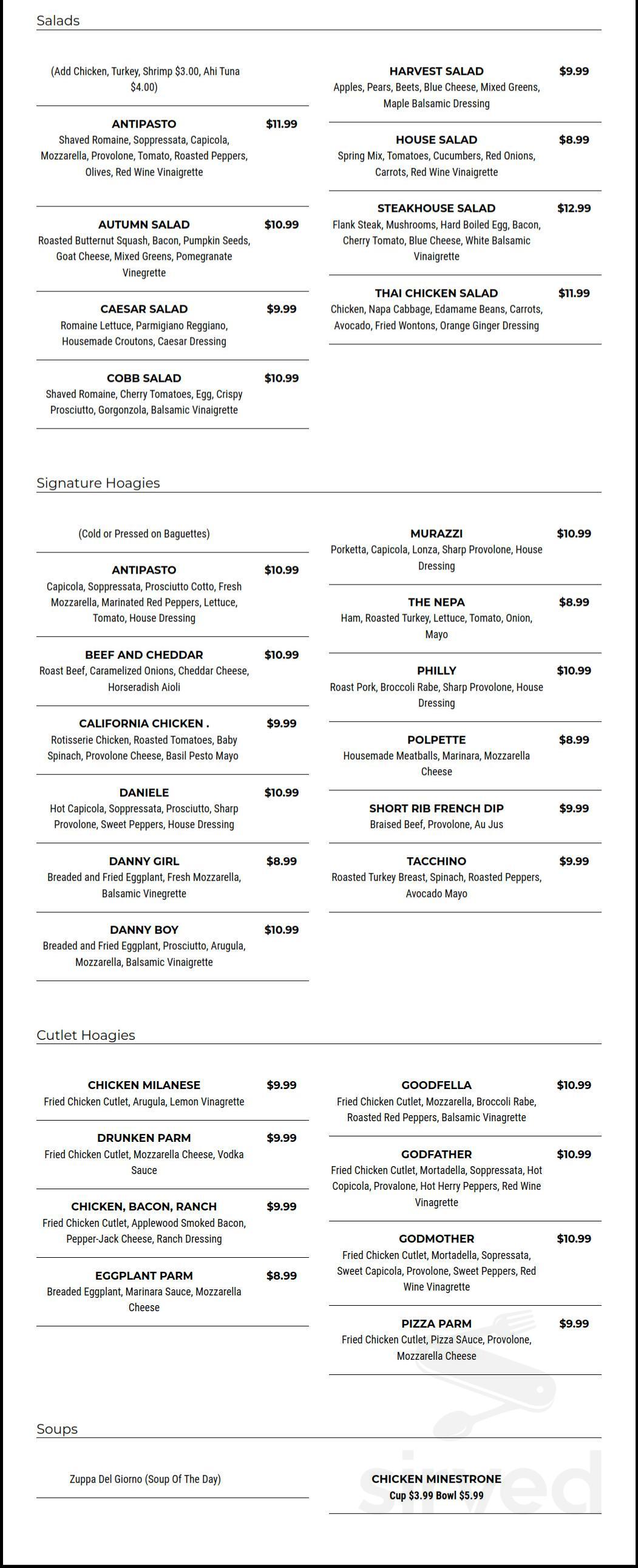 Suraci's Italian Cafe menu in Forty Fort, Pennsylvania, USA