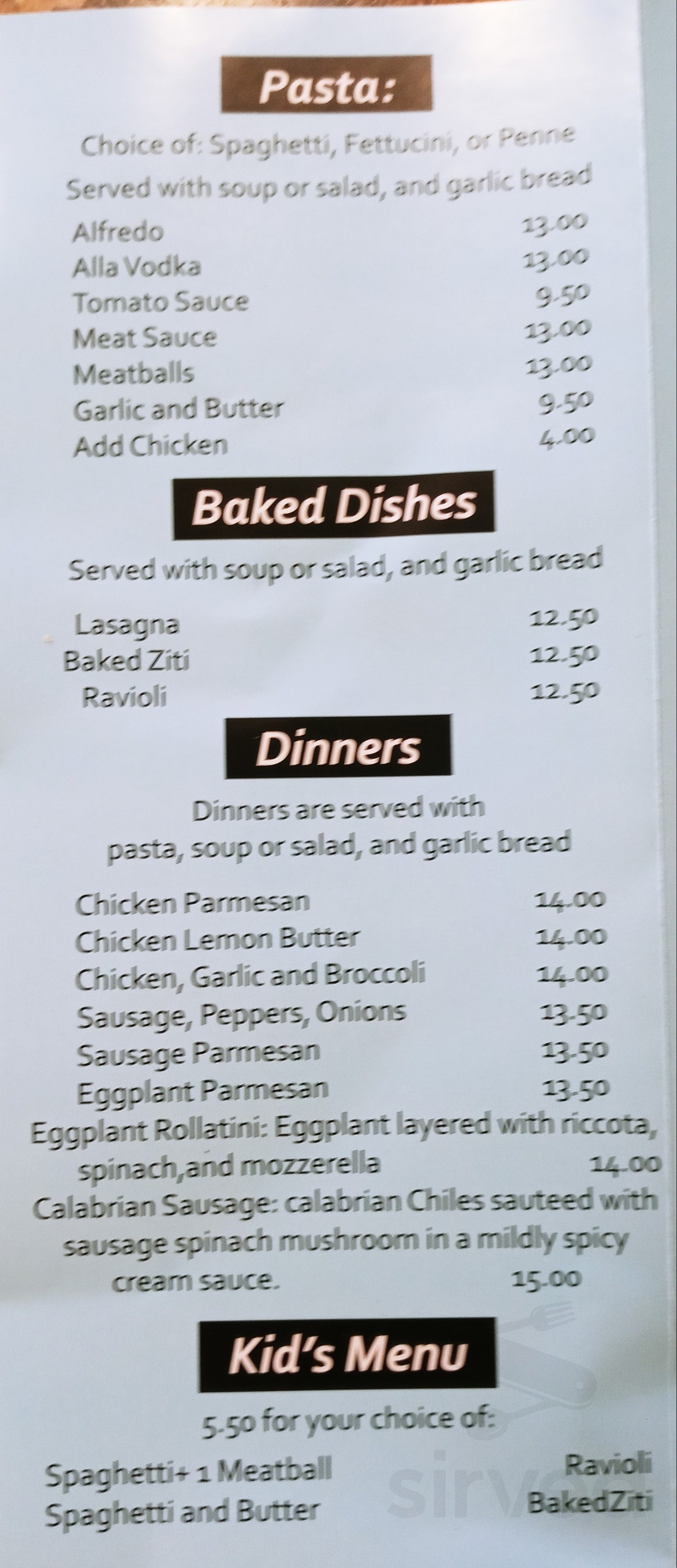 Menu - Wantage NJ's Up the creek cafe | Sirved