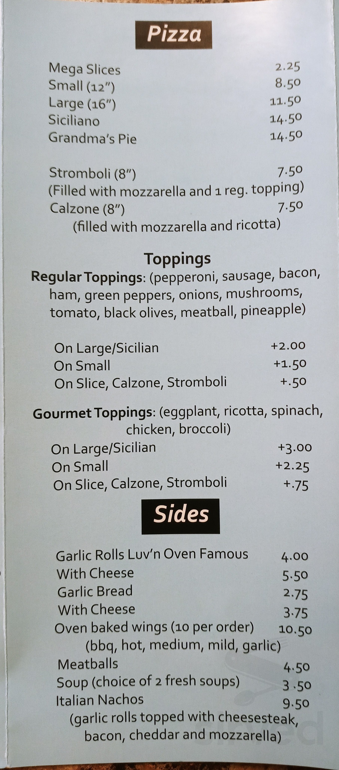 Menu - Wantage NJ's Up the creek cafe | Sirved