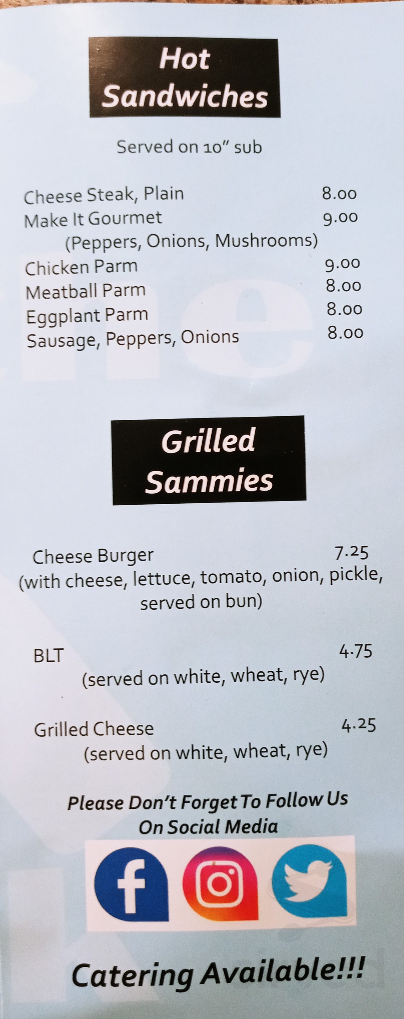 Menu - Wantage NJ's Up the creek cafe | Sirved