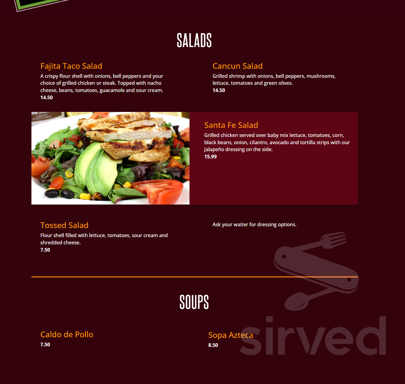 Señor Tequila Mexican Grill - Wesley Chapel menu in Wesley Chapel ...