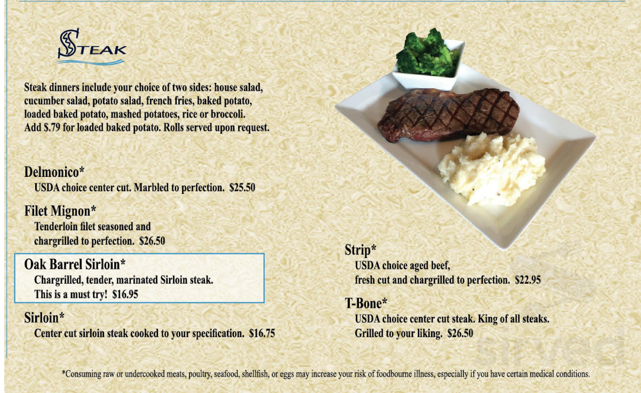 Off the RAK menu in Ebensburg, Pennsylvania, USA