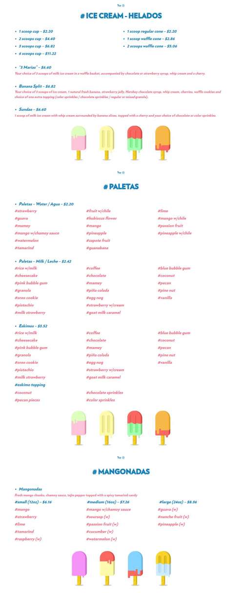 LA MICHOACANA PLUS menu in Milwaukee, Wisconsin, USA