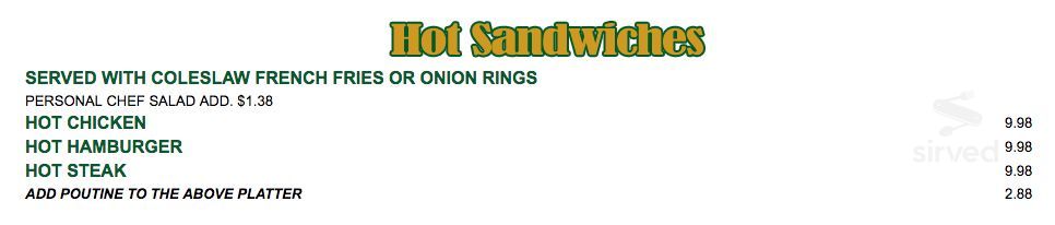 Renfrew Pizzerria menu in Renfrew, Ontario, Canada