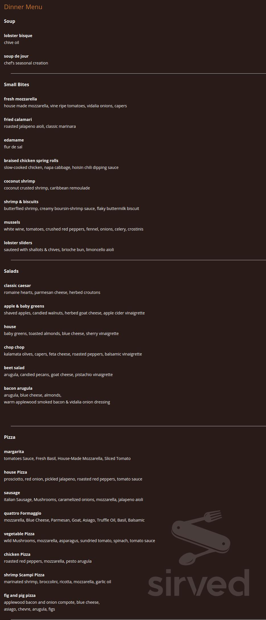 River Grille menu in Easton, Pennsylvania, USA