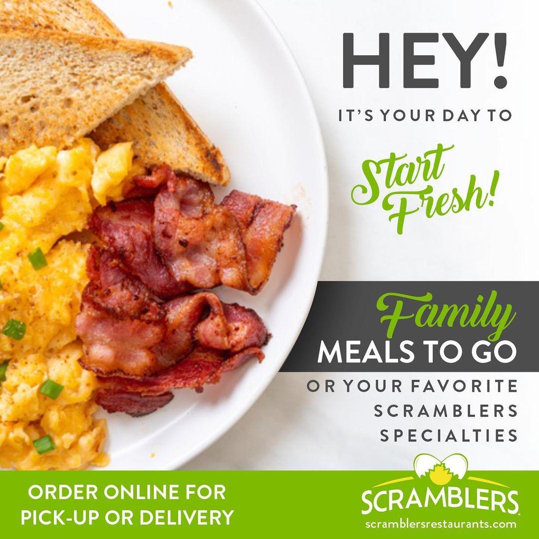 Scramblers menu in Jacksonville, Florida, USA