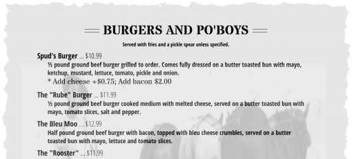 Menu for Mr Spuds in Fairhope, AL | Sirved