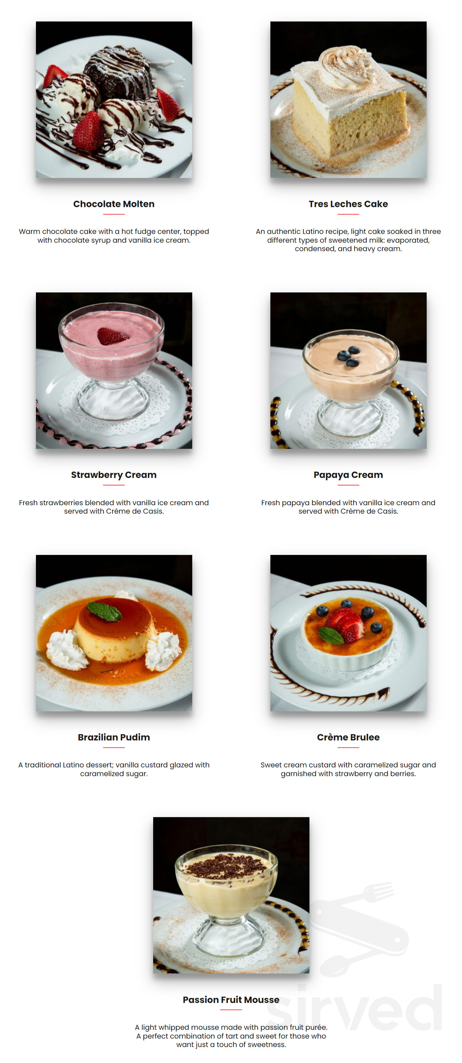 Galpao Gaucho menu in Las Vegas, Nevada, USA