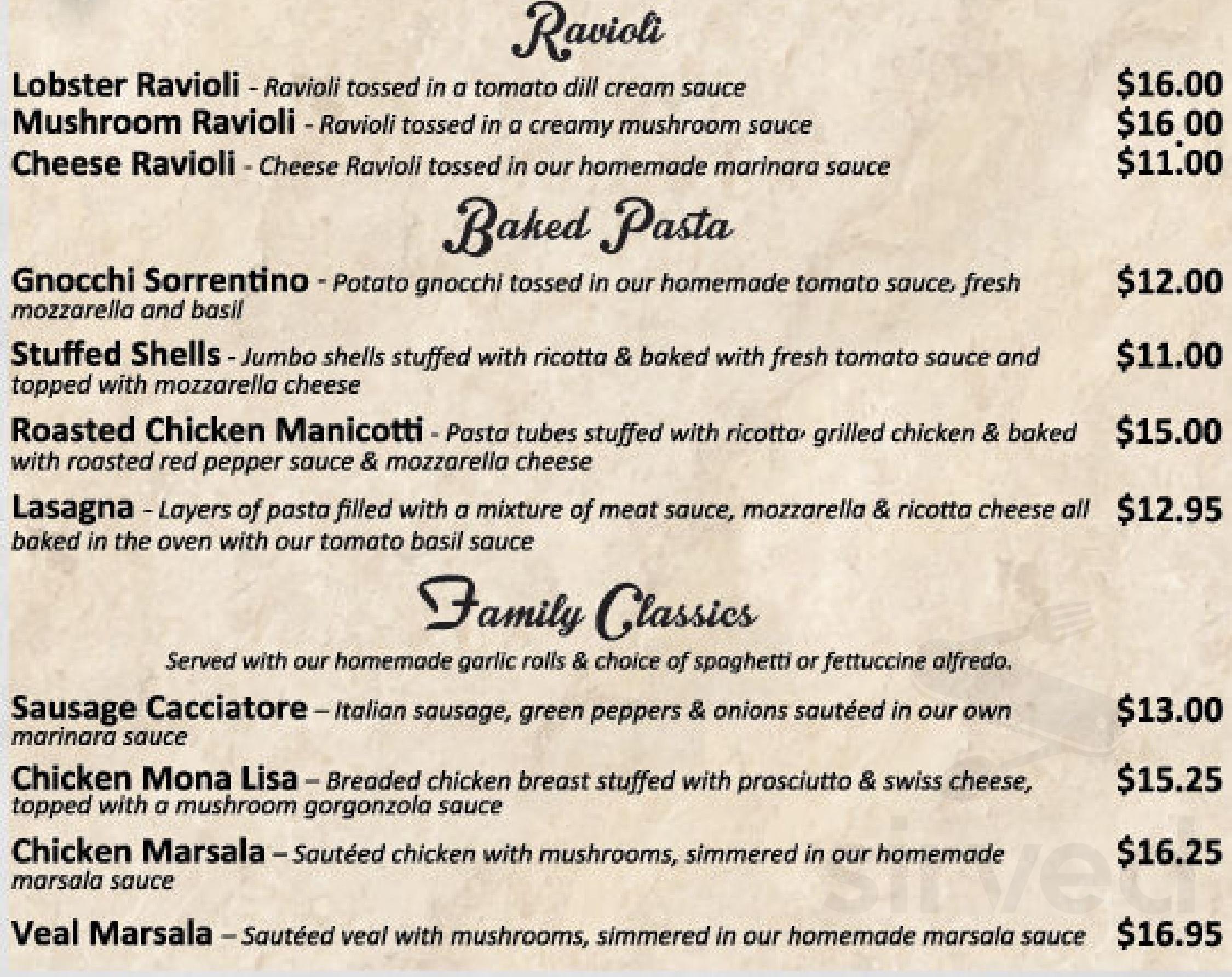 Andiamo Takeout Bistro menu in Williamsville, New York, USA
