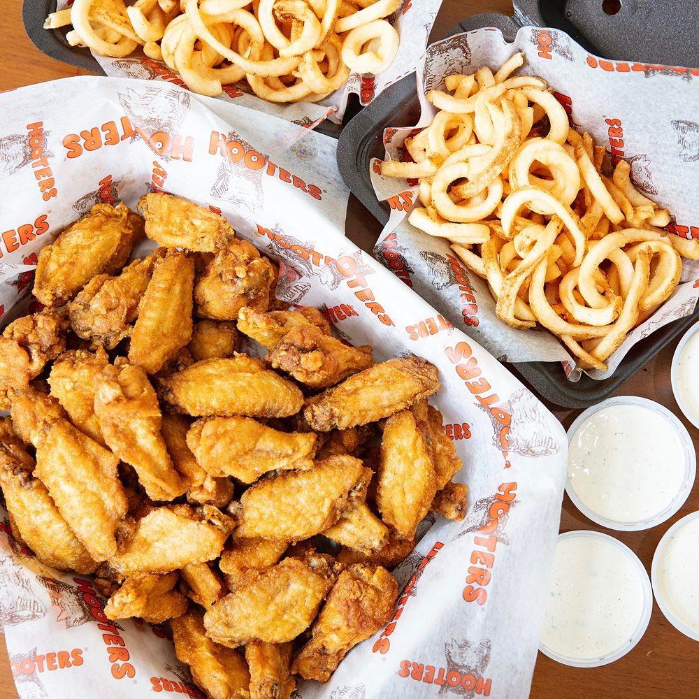 Hooters menu in Clearwater, Florida, USA