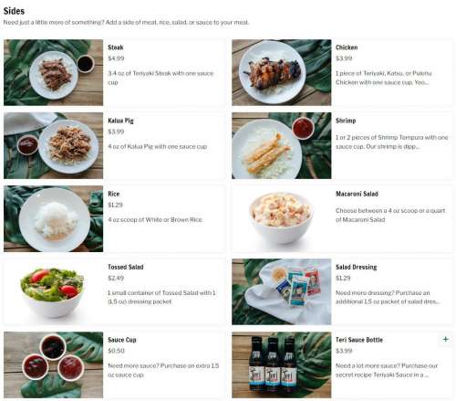 Mo' Bettahs Hawaiian Style Food menu in Herriman, Utah, USA