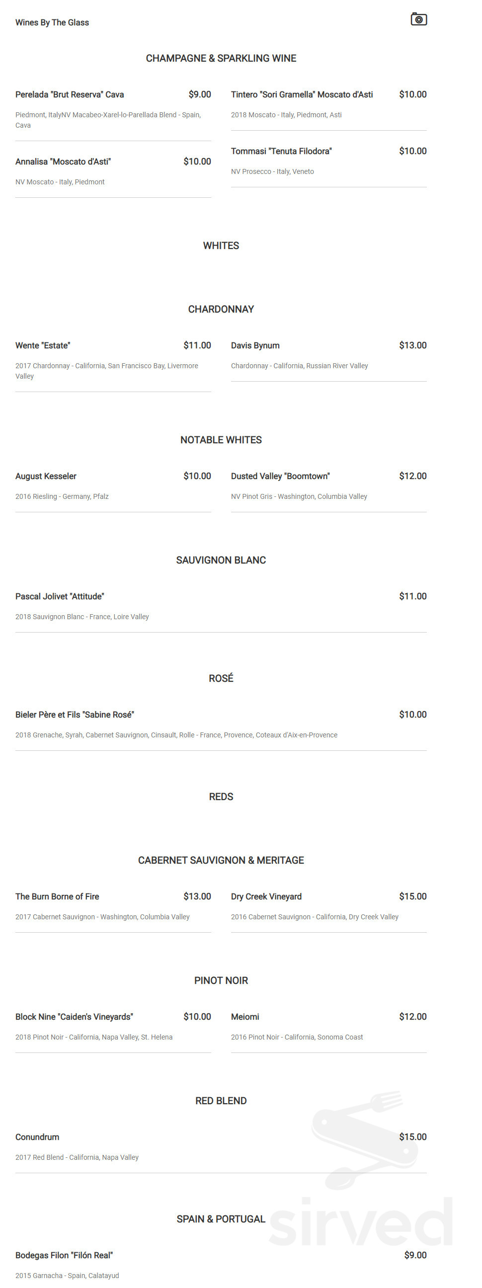 Cafe Rule & Wine Bar menu in Hickory, North Carolina, USA