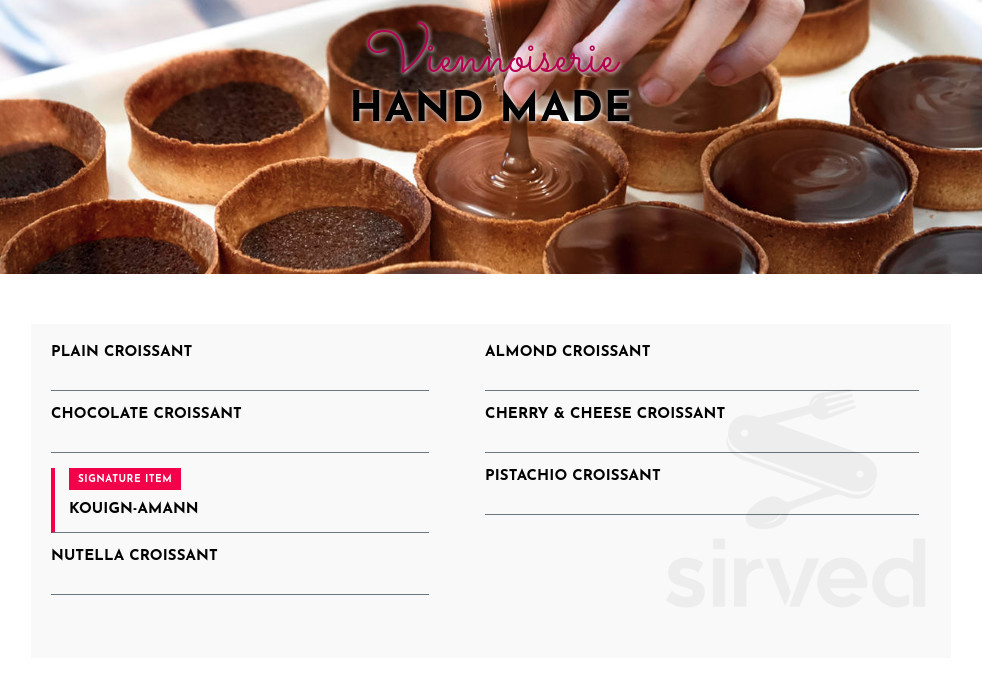 Menu - Houston TX's Common Bond Bistro & Bakery - Montrose | Sirved