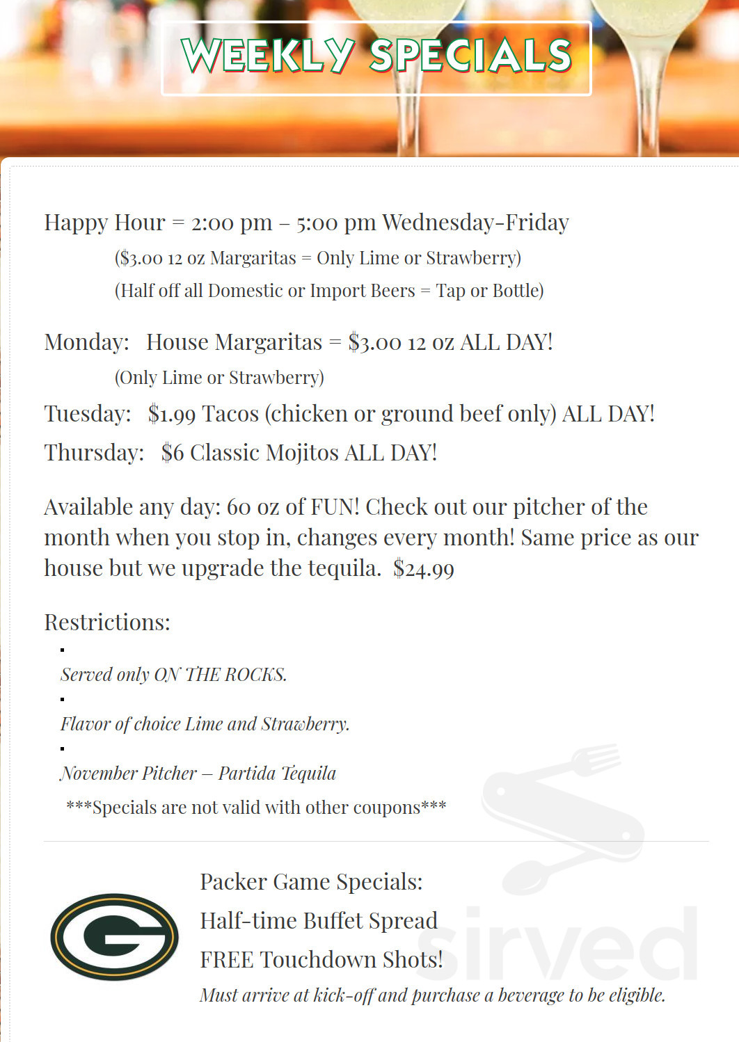 Su Casa Grande menus in Menomonee Falls, Wisconsin, United States
