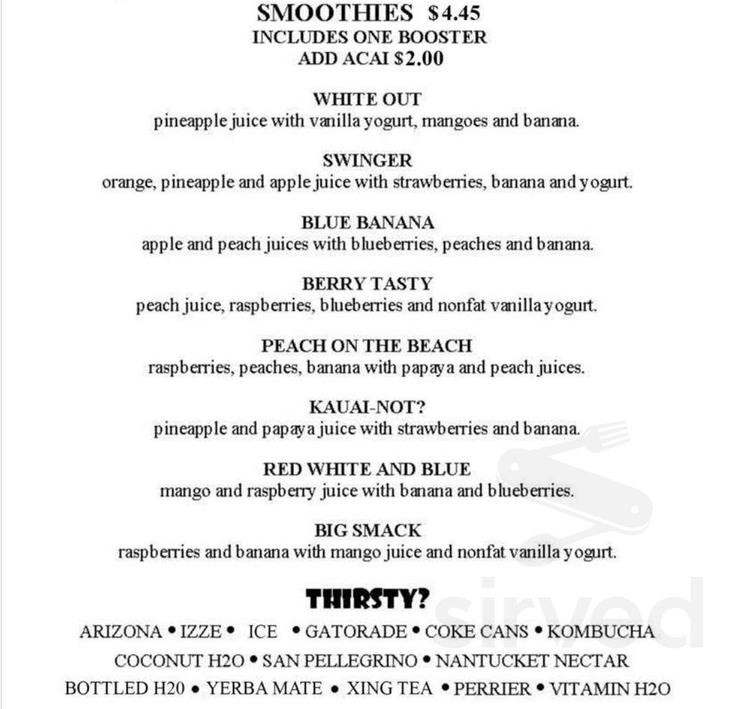 Big Wrap menu in Aspen, Colorado, USA