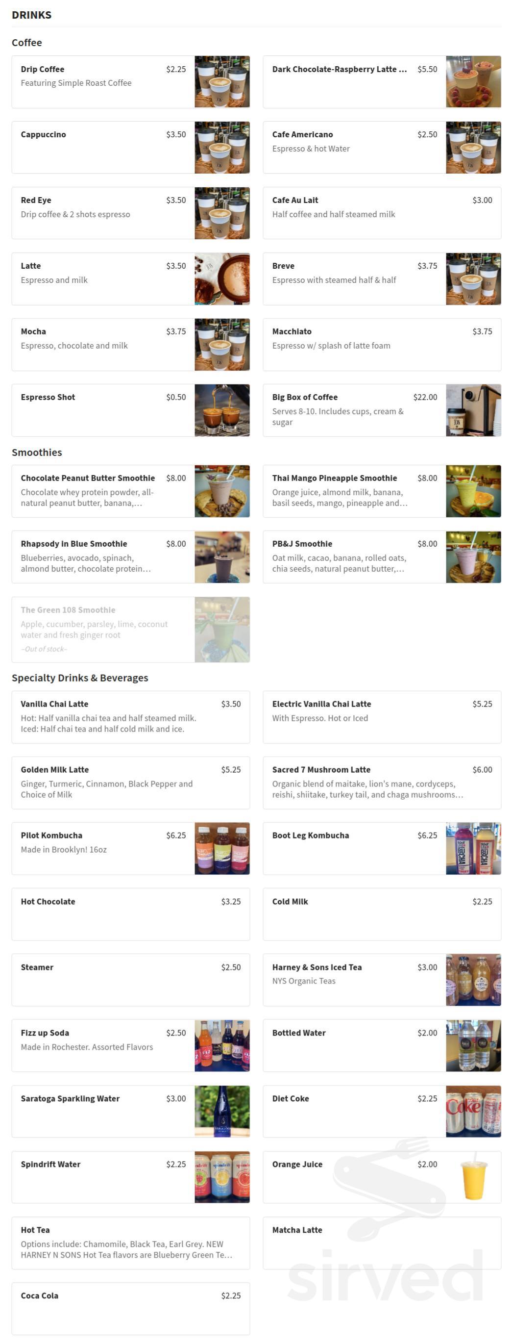 Cafe 108 menu in Auburn, New York, USA